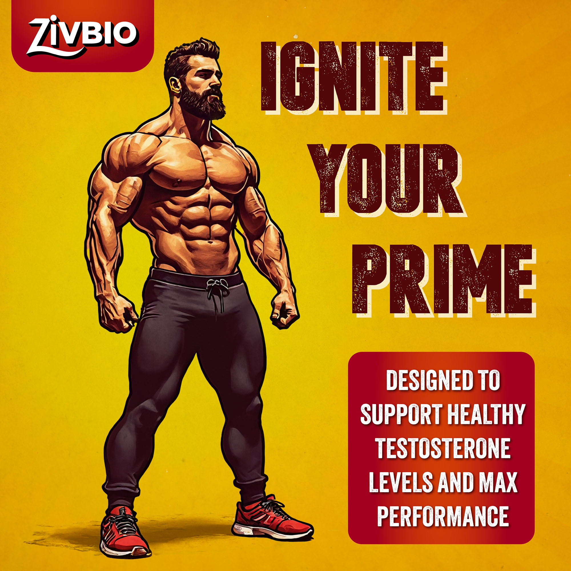 Zivbio - Testosterone Booster Supplement for Men