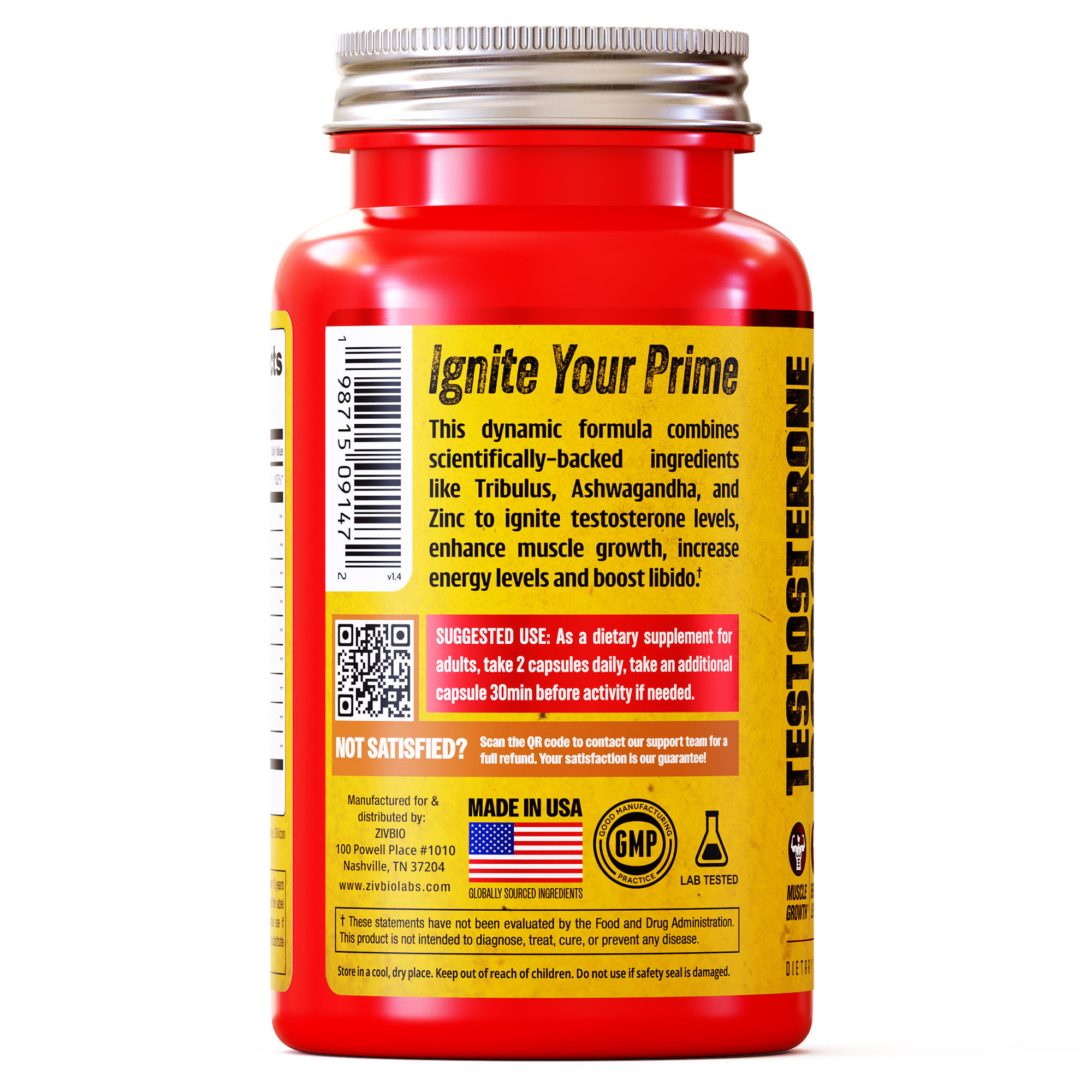 Zivbio - Testosterone Booster Supplement for Men